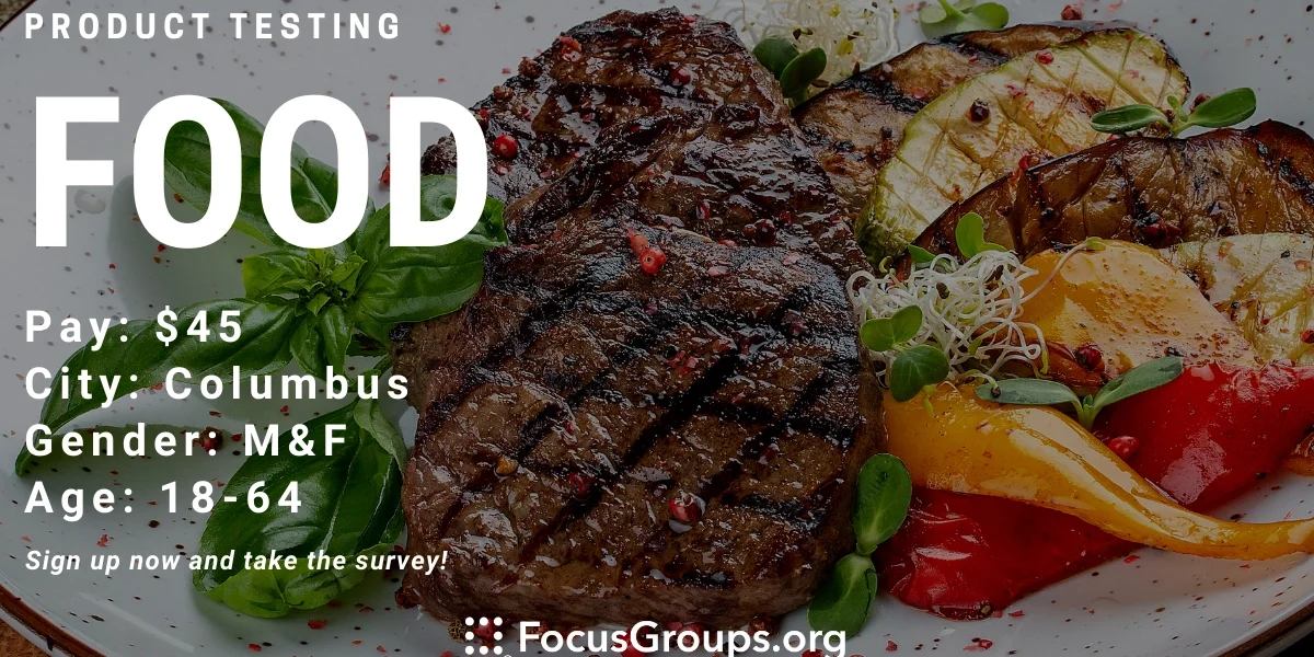 Taste Test on Food in Columbus - $45 - 07/19/2022