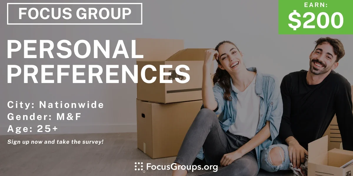 Focus Group on Personal Preferences - FocusGroups.org