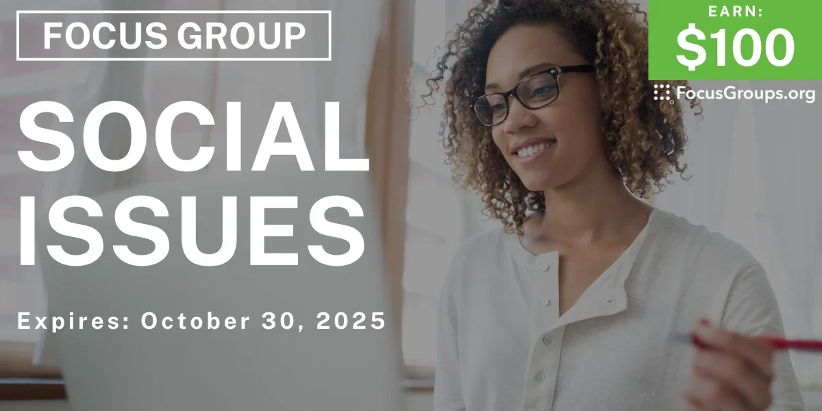 Research Study on Social Issues - $100