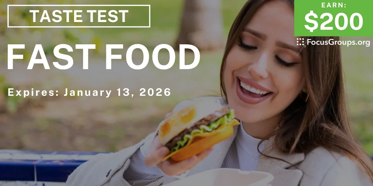 Taste Test in Irvine on Fast Food - $200