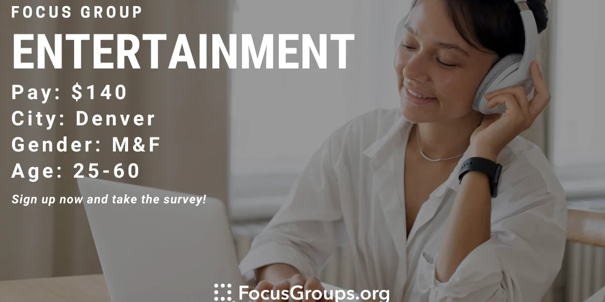 Focus Group for Disney Consumers on Entertainment in Denver - $140 - 09 ...