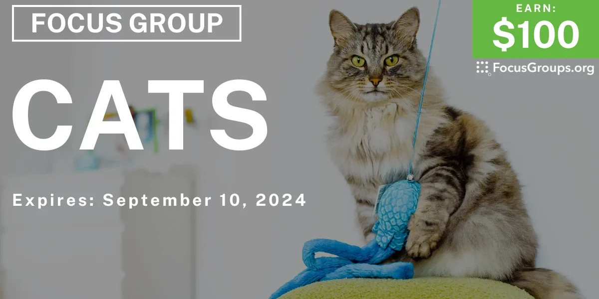 Focus Group in Nashville on Cats - $100 - 08/29/2024