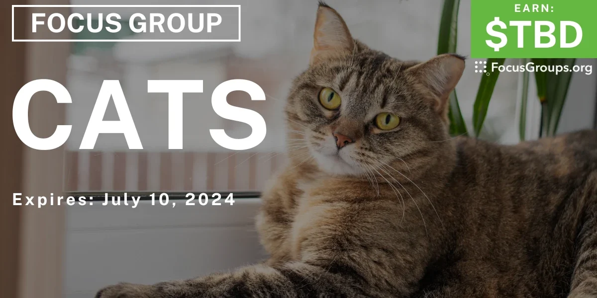 Focus Group in Nashville on Cats - TBD - 06/18/2024