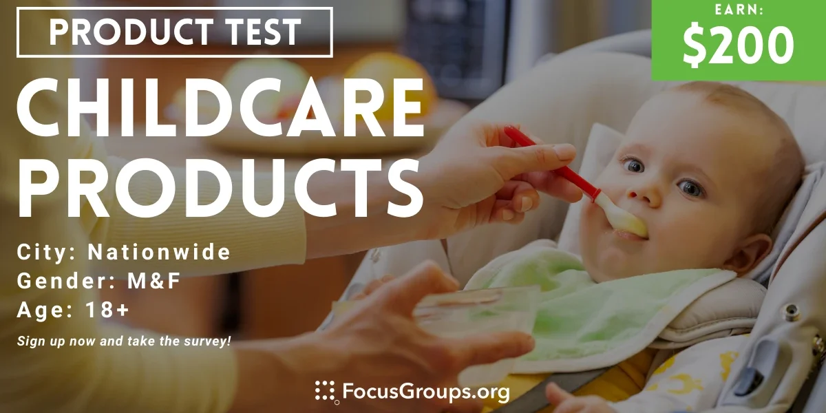 Product Test for Parents on Childcare Products - $200 - 02/07/2024