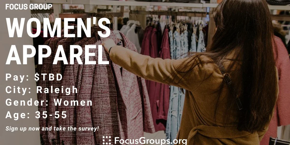 Focus Group for Target and Walmart Women Shoppers on Women's Apparel in ...