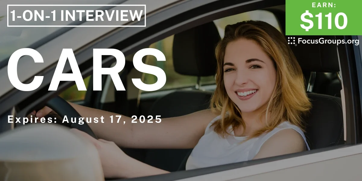 Research Study on Cars - $110 - $110 - 08/05/2025