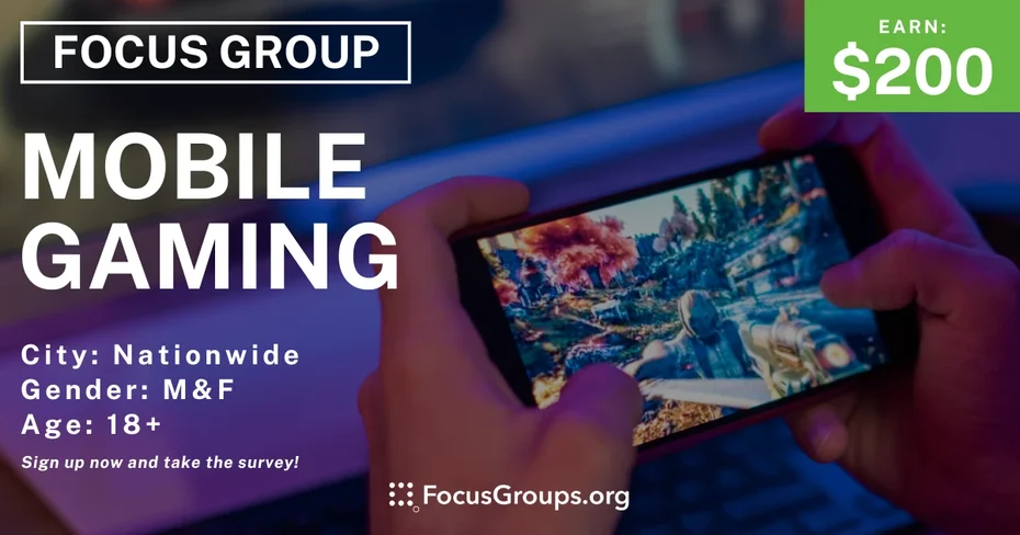 Focus Group on Mobile Gaming - FocusGroups.org